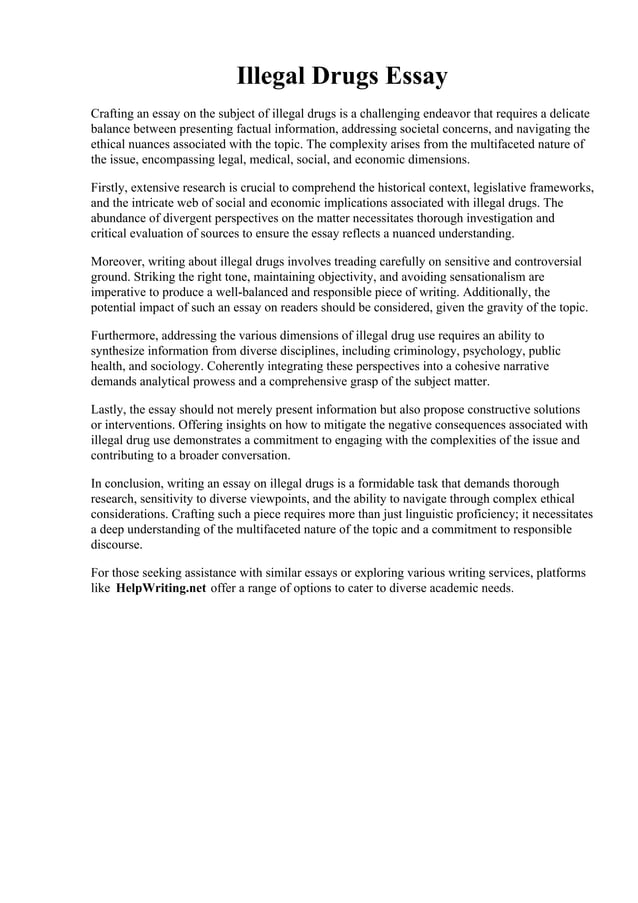 Illegal Drugs Essay | PDF