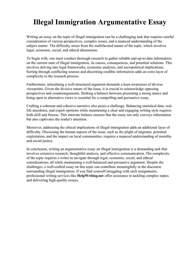 Illegal Immigration Argumentative Essay.pdf