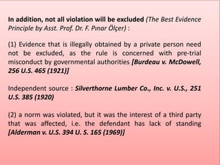 Illegally obtained evidence | PPTX