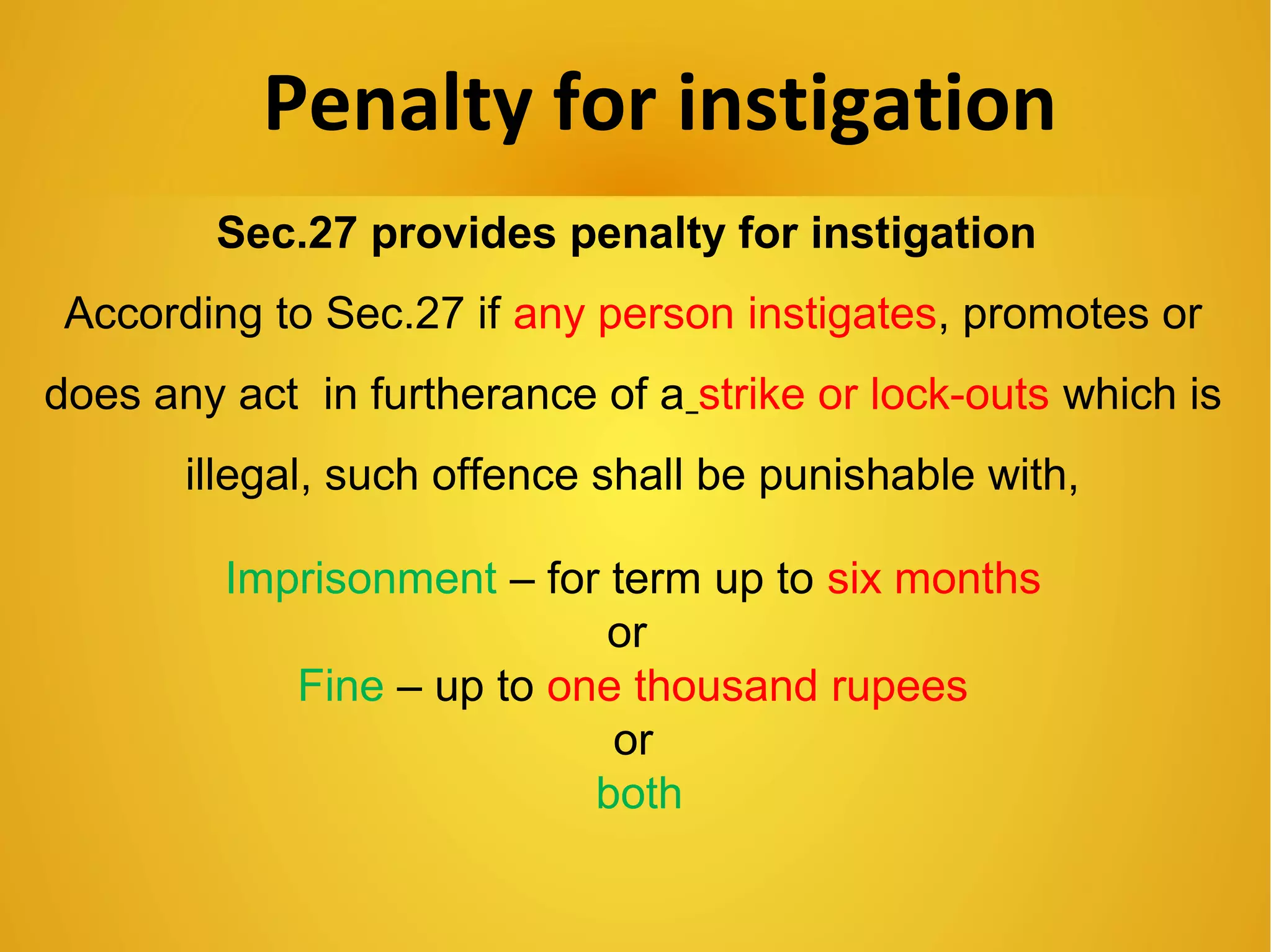 PENALTIES FOR ILLEGAL STRIKES AND LOCKOUTS | PPT