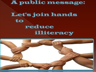 illiteracy and its causes and solution in pakistan | PPTX