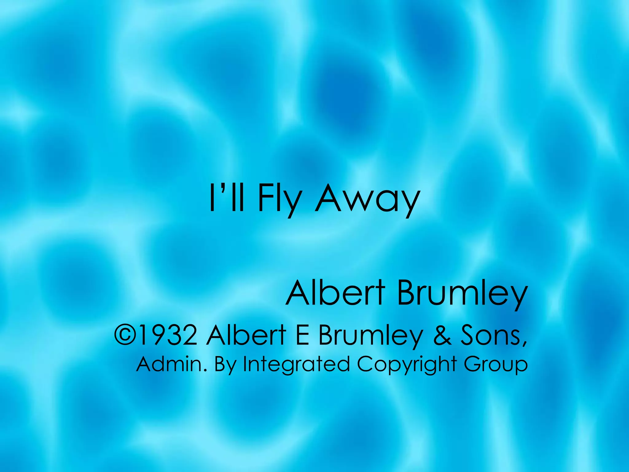 I'll fly away | PPT