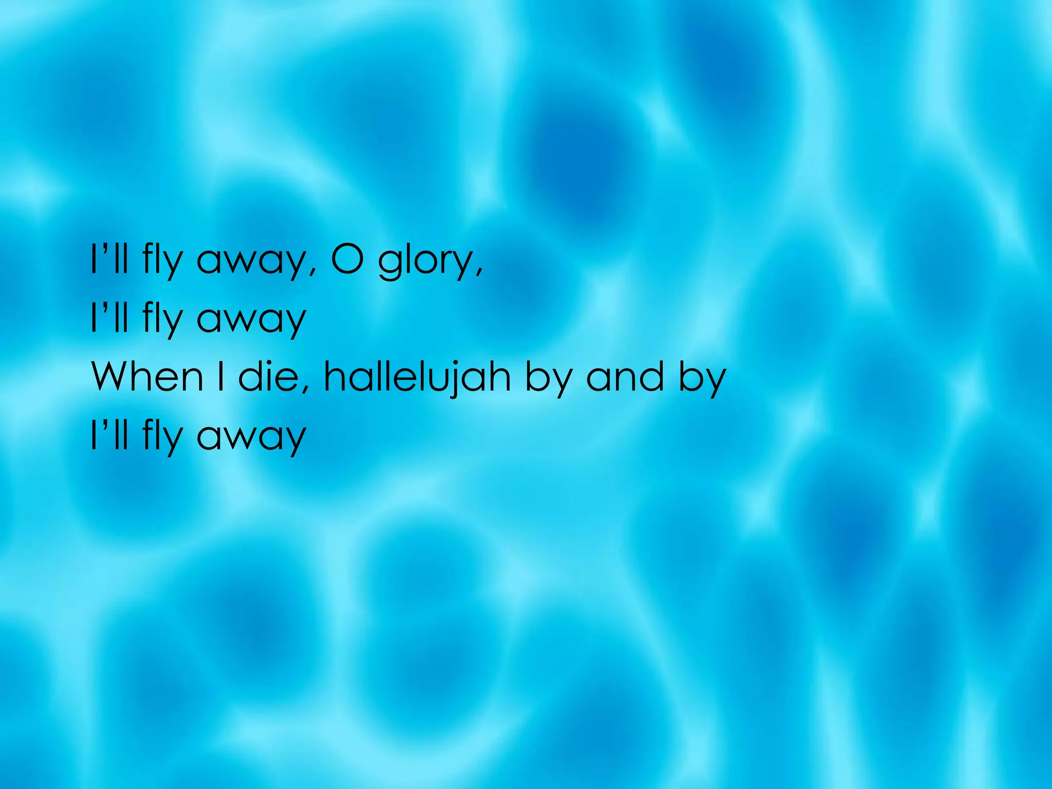 I'll fly away | PPS