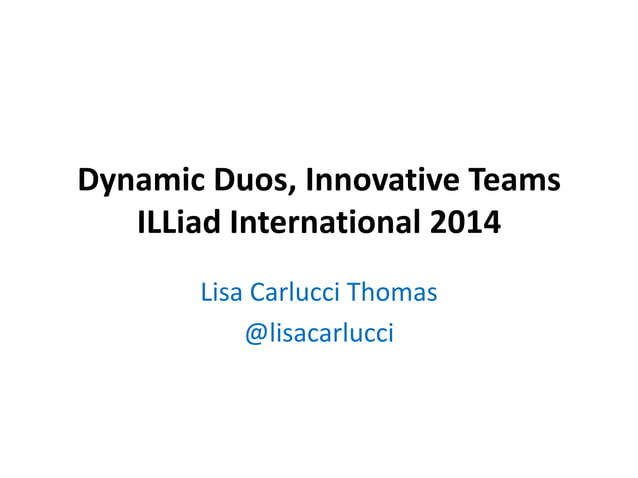 Dynamic Duos, Innovative Teams | PPTX | Social Networking | Internet