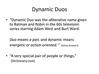 Dynamic Duos, Innovative Teams | PPTX