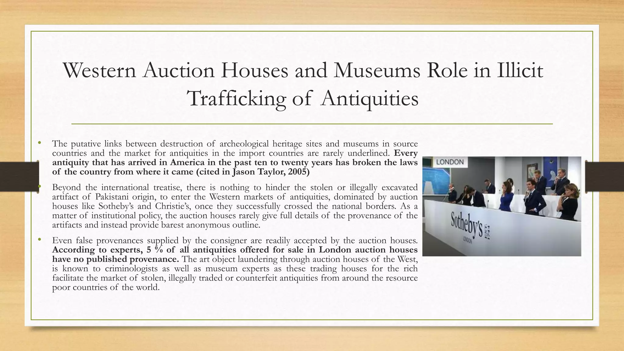 Illicit trafficking of cultural objects from pakistan: a public policy ...