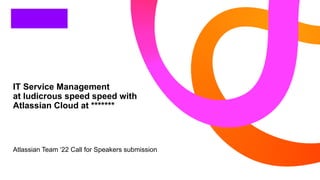 call for speakers team 22 atlassian | PPT