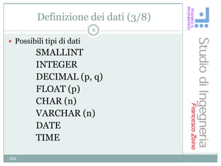 Il linguaggio SQL | PPSX