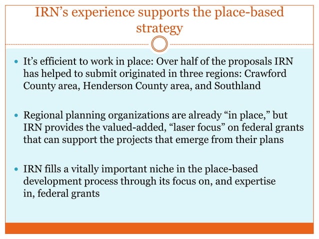 Illinois ResourceNet: The Place-based Model Approach | PPTX