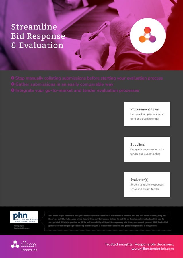illion TenderLink Evaluation Toolset | PDF