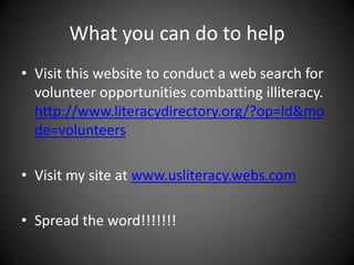 Illiteracy | PPTX