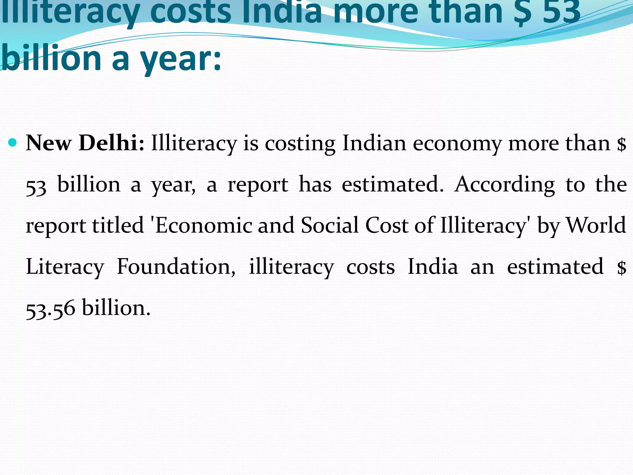 Illiteracy | PPTX