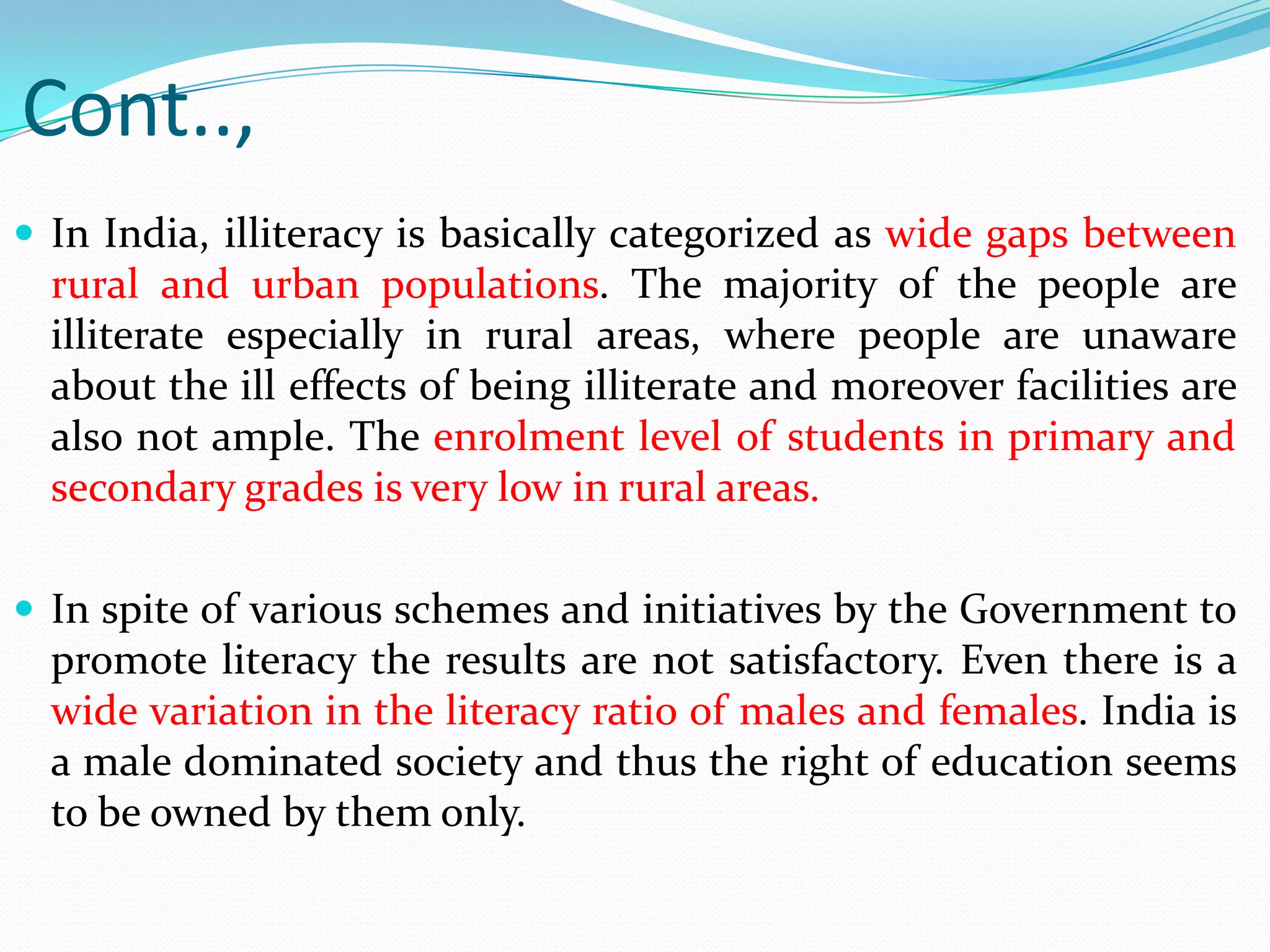 Illiteracy | PPTX