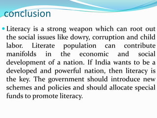 Illiteracy | PPTX