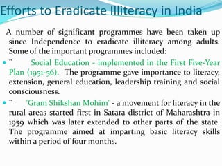 Illiteracy | PPTX