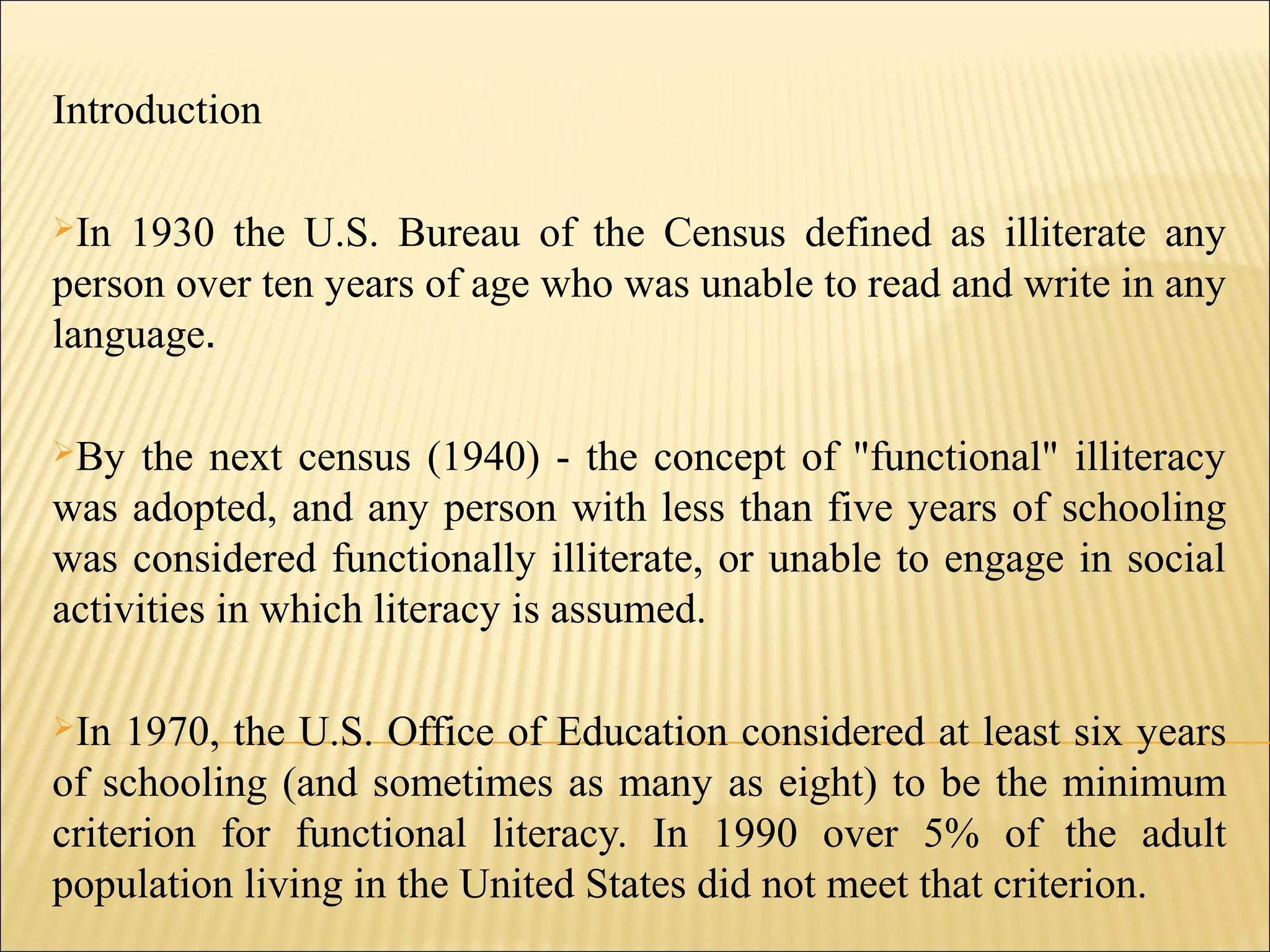 Illiteracy | PPT | Nutrition | Healthy Living