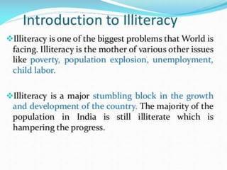 Illiteracy | PPTX