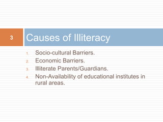 Illiteracy in India | PPTX