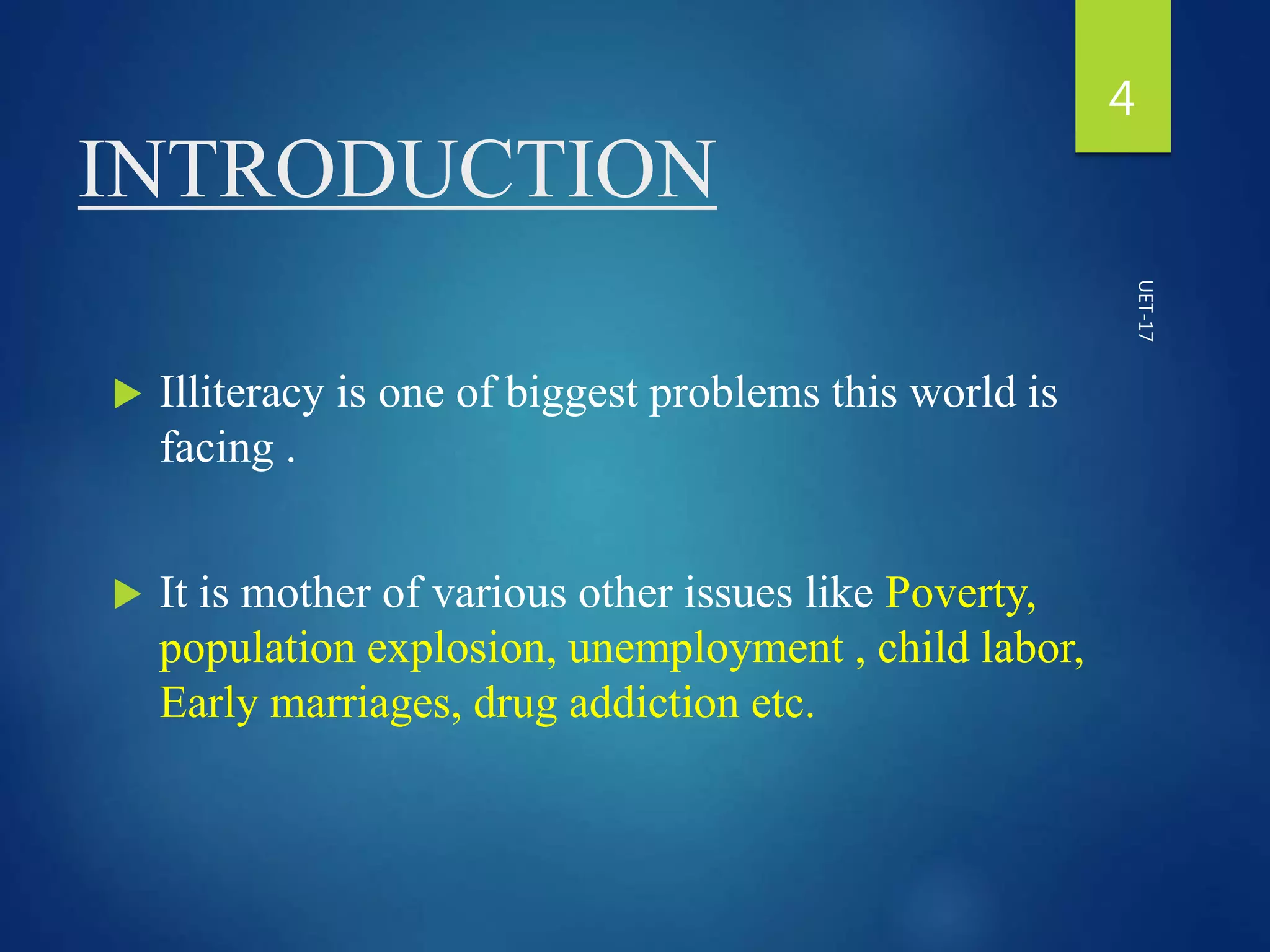 Illiteracy | PPTX
