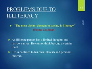 Illiteracy | PPTX