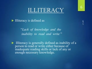 Illiteracy | PPTX