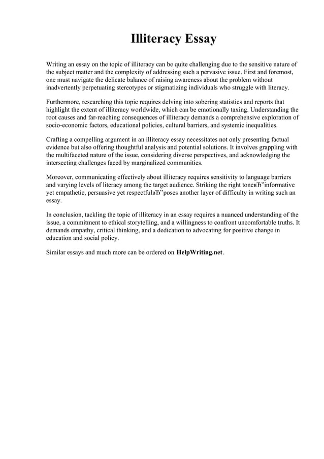 Illiteracy Essay.pdf