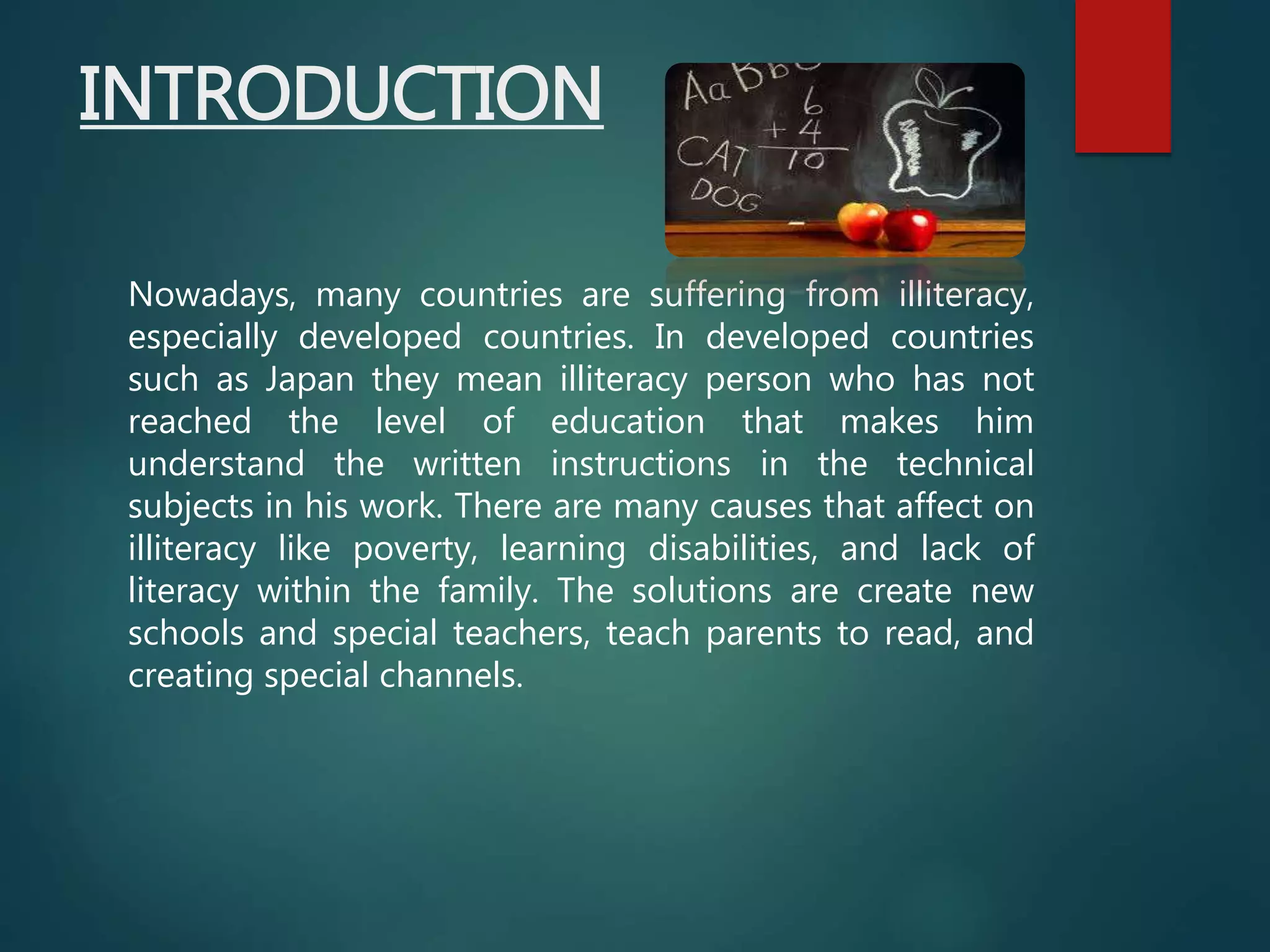 Illiteracy in pakistan | PPTX