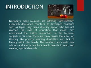 Illiteracy in pakistan | PPTX