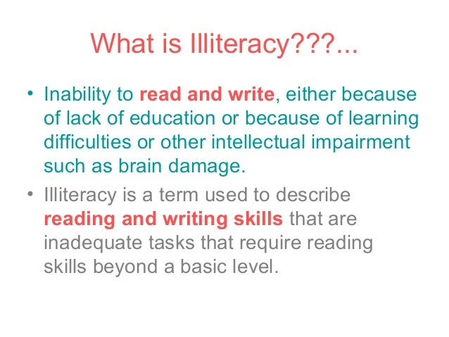Illitracy