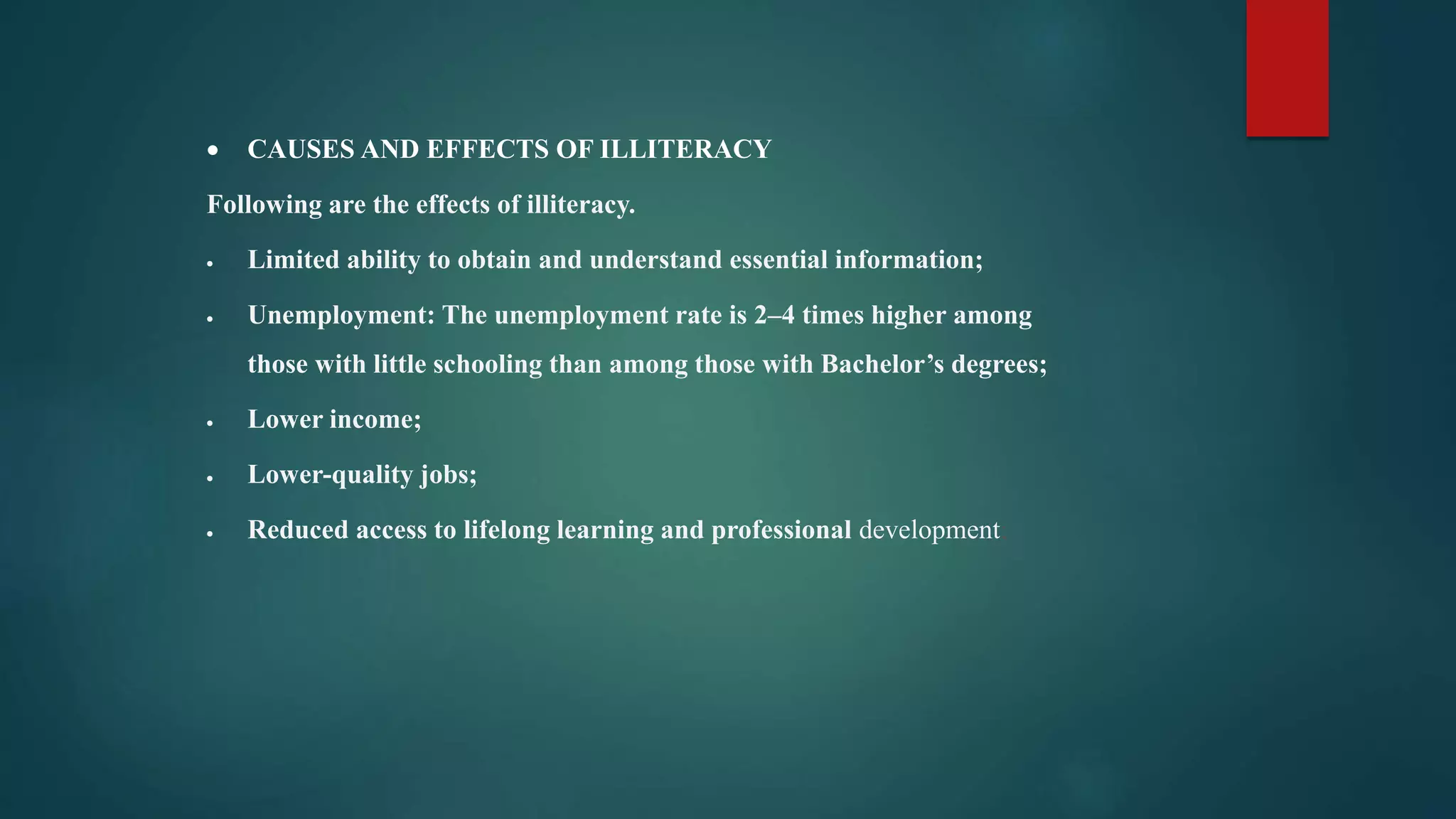 Illitracy in Pakistan | PPTX