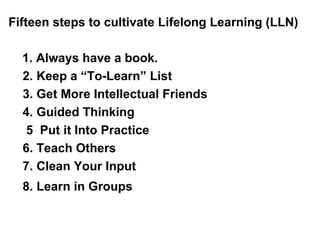 Info Literacy & Lifelong Learning | PPT