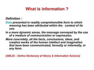 Info Literacy & Lifelong Learning | PPT