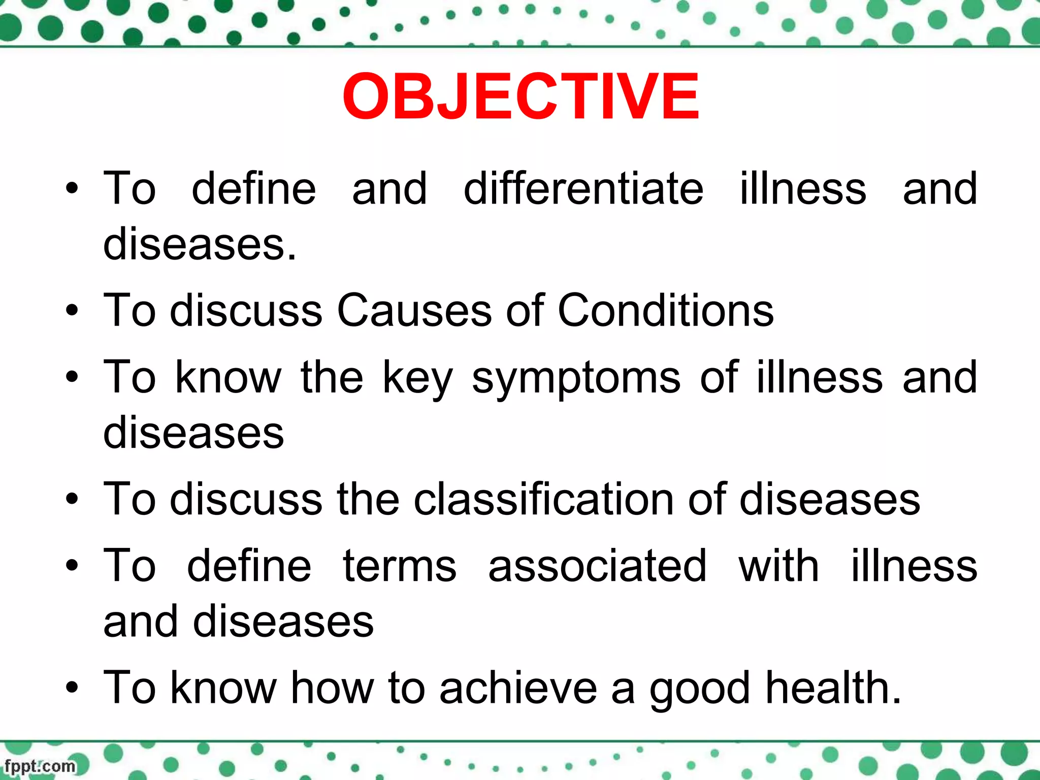 Illness and disease | PPT