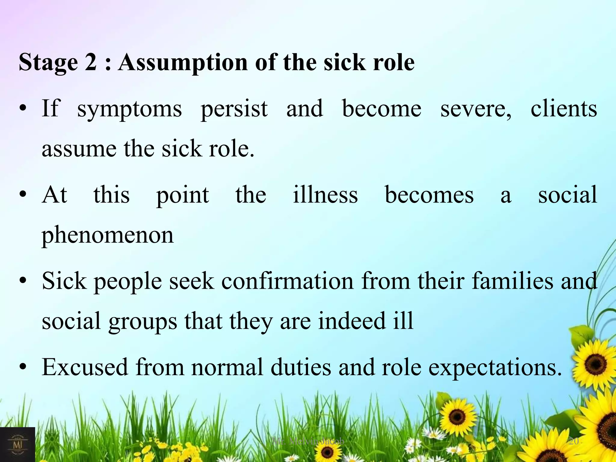 Illness causes & risk factors, illness behavior | PPTX