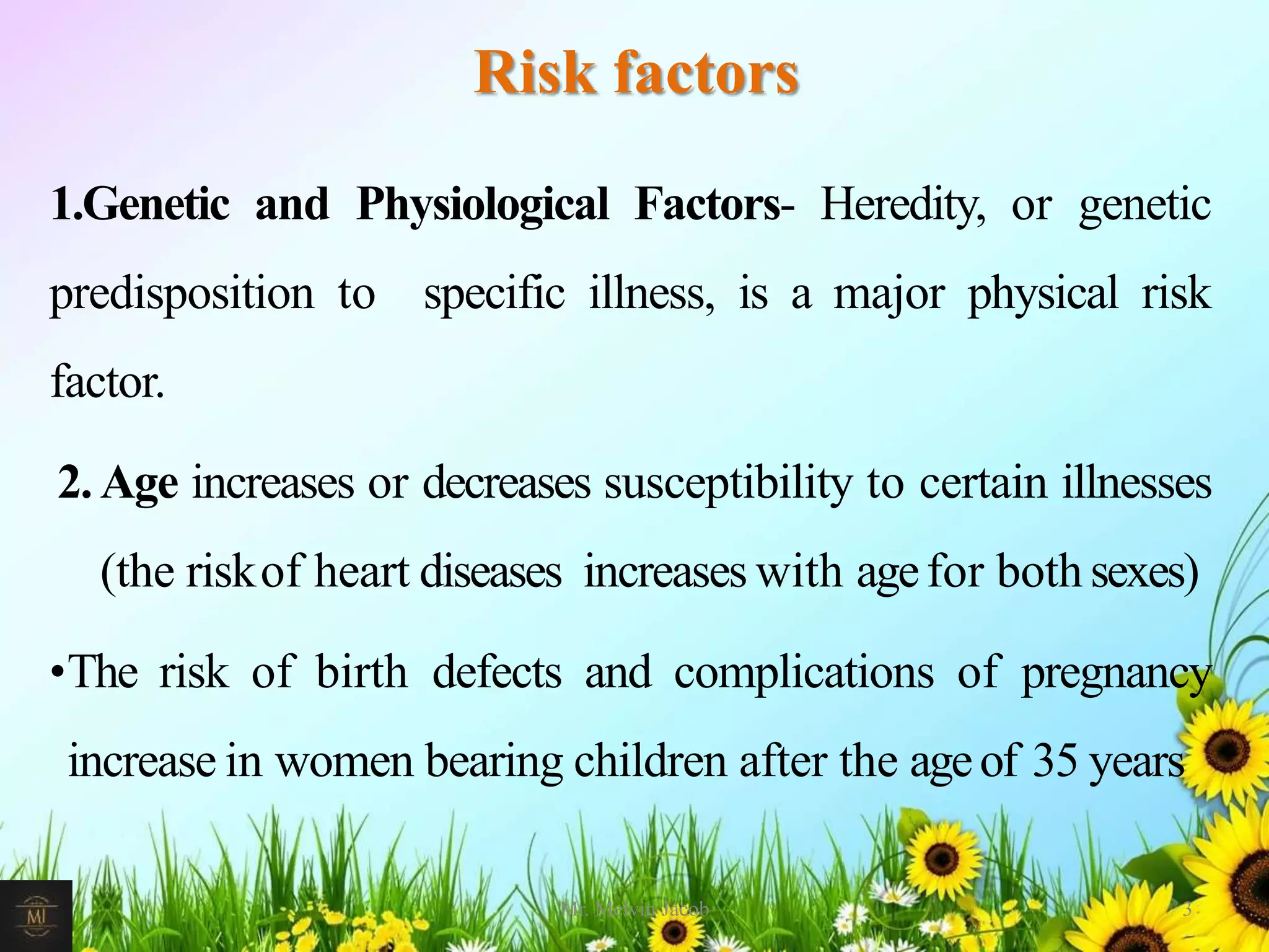 Illness causes & risk factors, illness behavior | PPTX