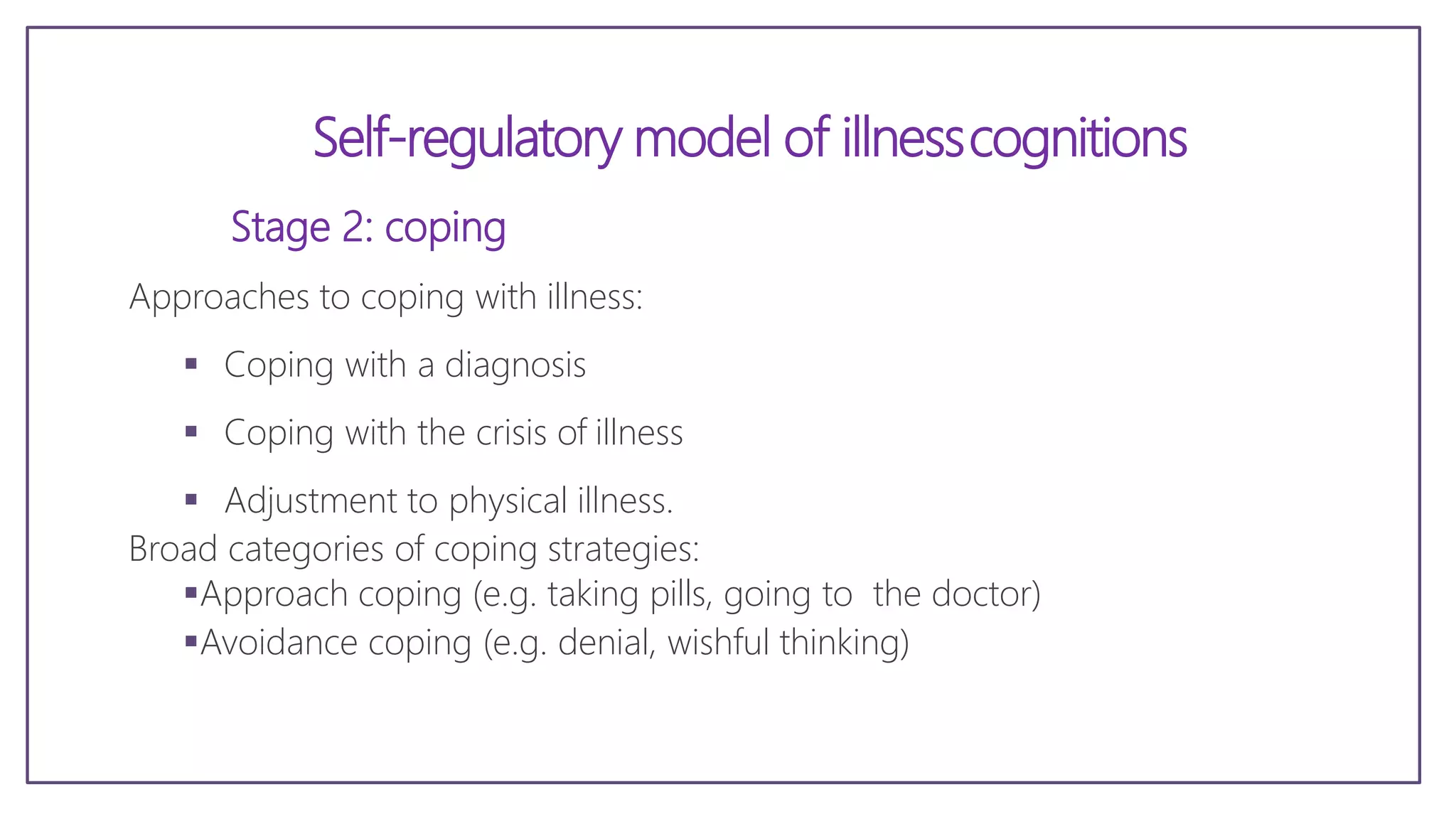 Illness cognition and cognitive behavioral approches | PPTX