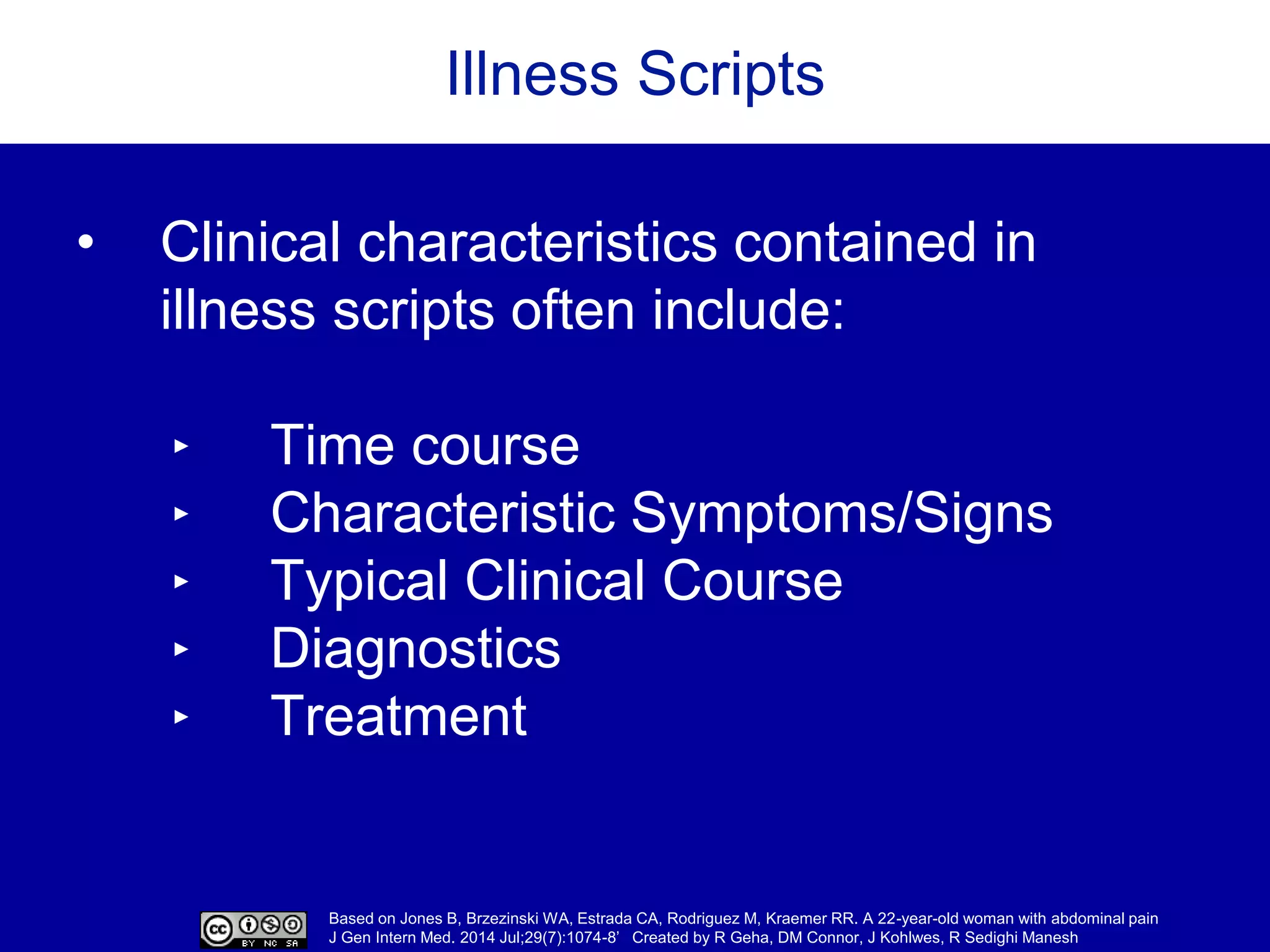Illness Script Case Teaching Guide | PPTX