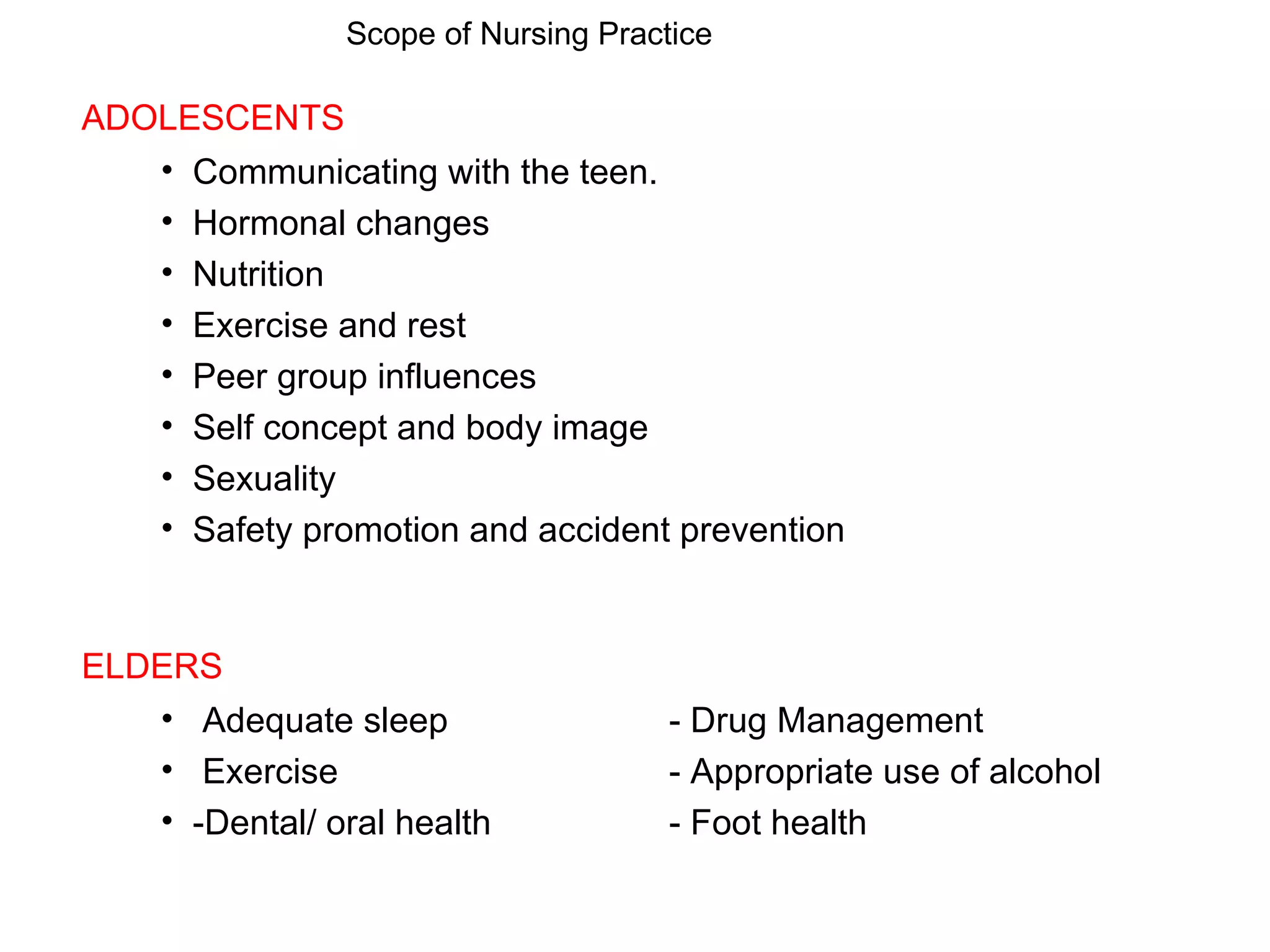 ILLNESS, WELLNESS AND HEALTH , SCOPE OF NURSING | PPT