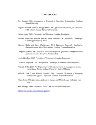 Illocutionary Acts Used By Main Characters In Inkheart Movie | PDF