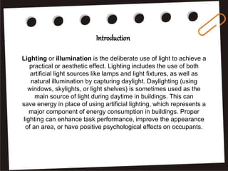 Illumination of an IT building | PPTX