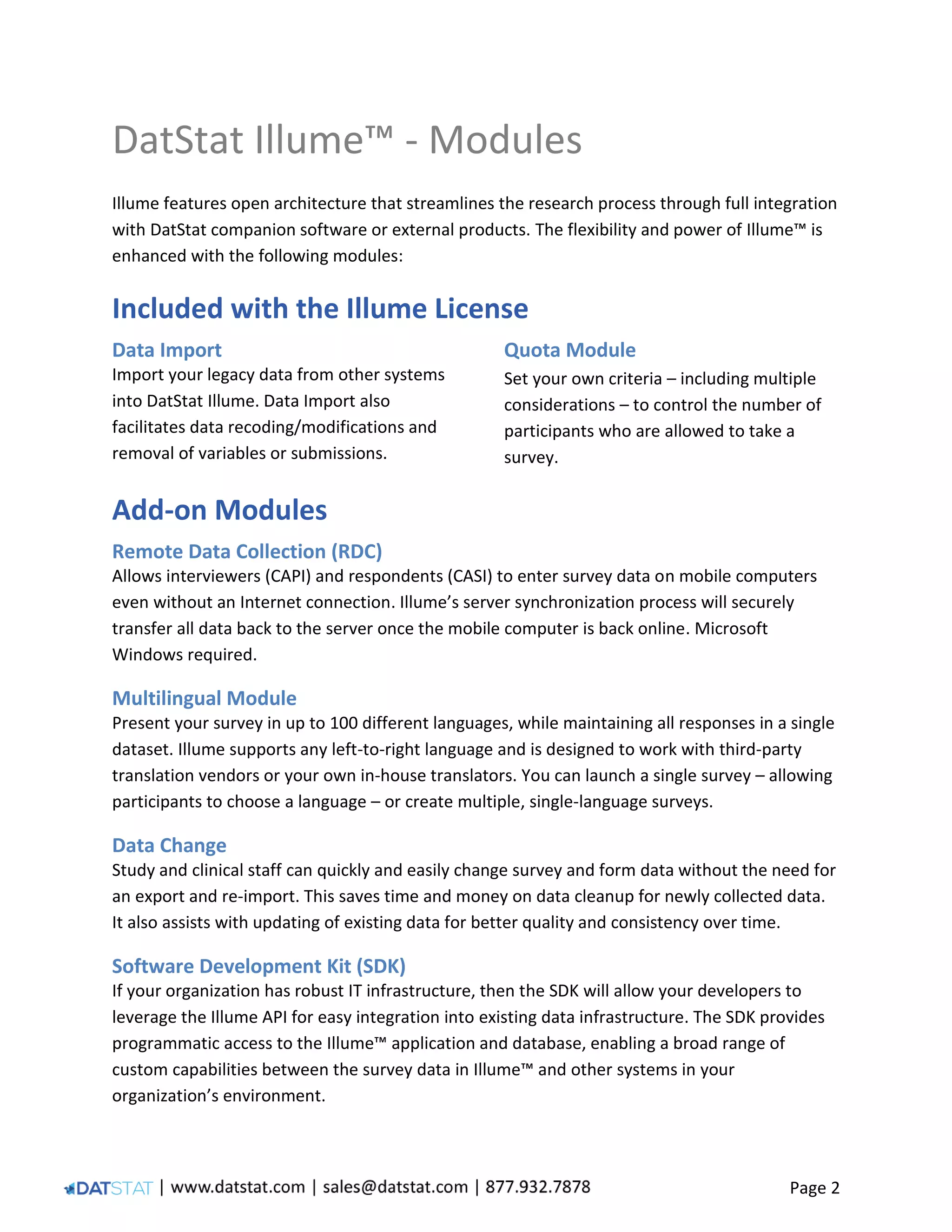 DatStat Illume | PDF