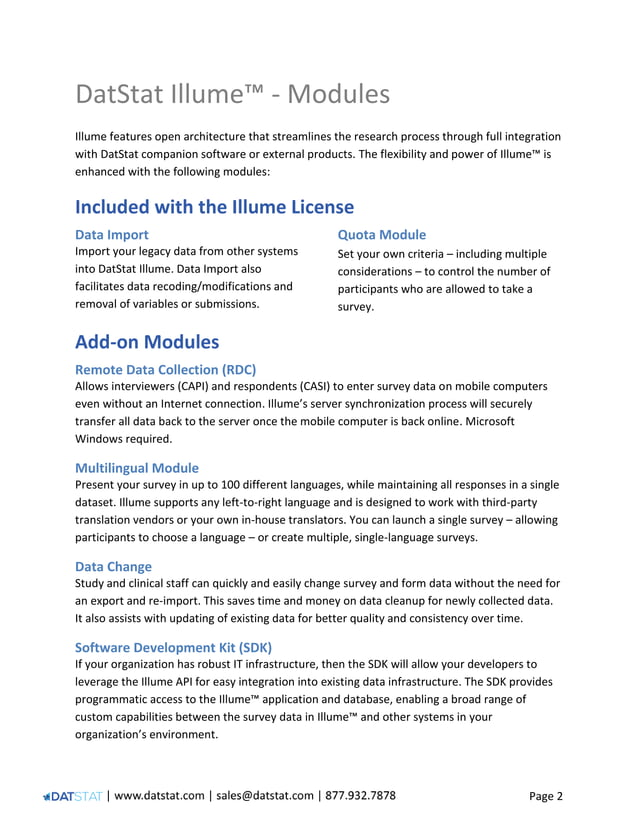 DatStat Illume | PDF