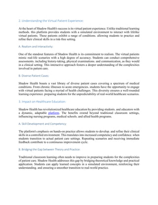 Illuminating Healthcare: A Comprehensive Exploration of Shadow Health ...