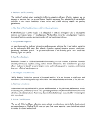 Illuminating Healthcare: A Comprehensive Exploration of Shadow Health ...