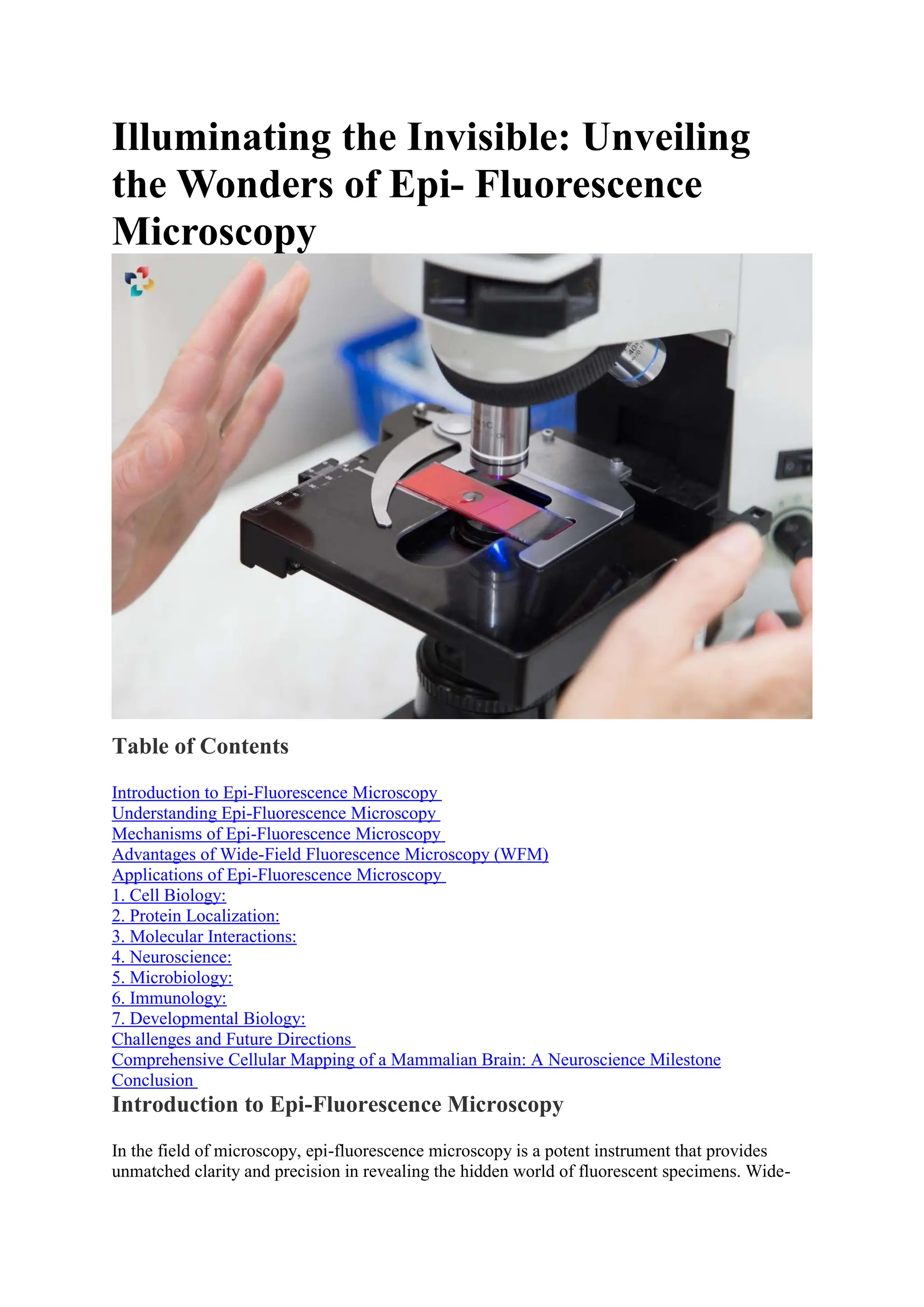 Epi-Fluorescence Microscopy: Explore Its Amazing Powers and Uses | The ...