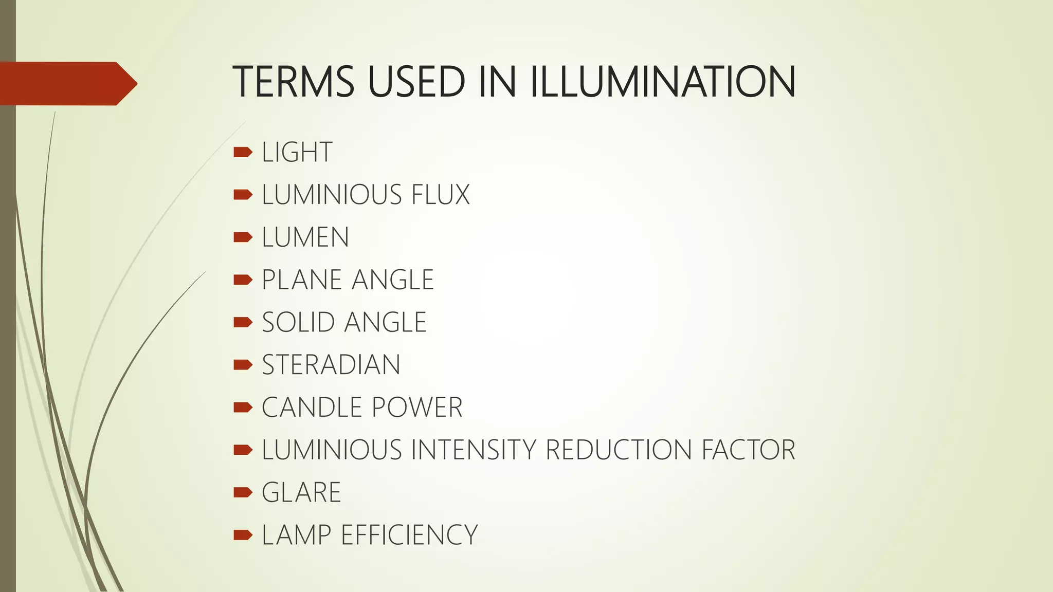 Illumination, Lighting | PPTX