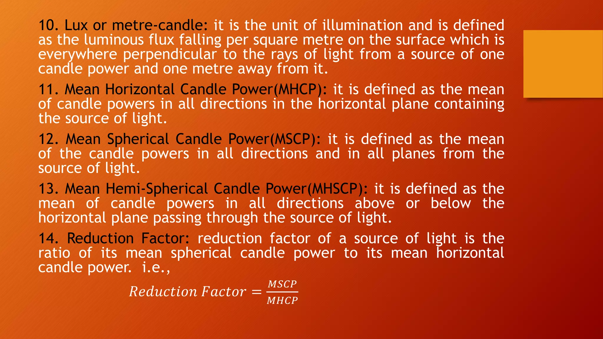 Terms Related To Illumination | PPTX