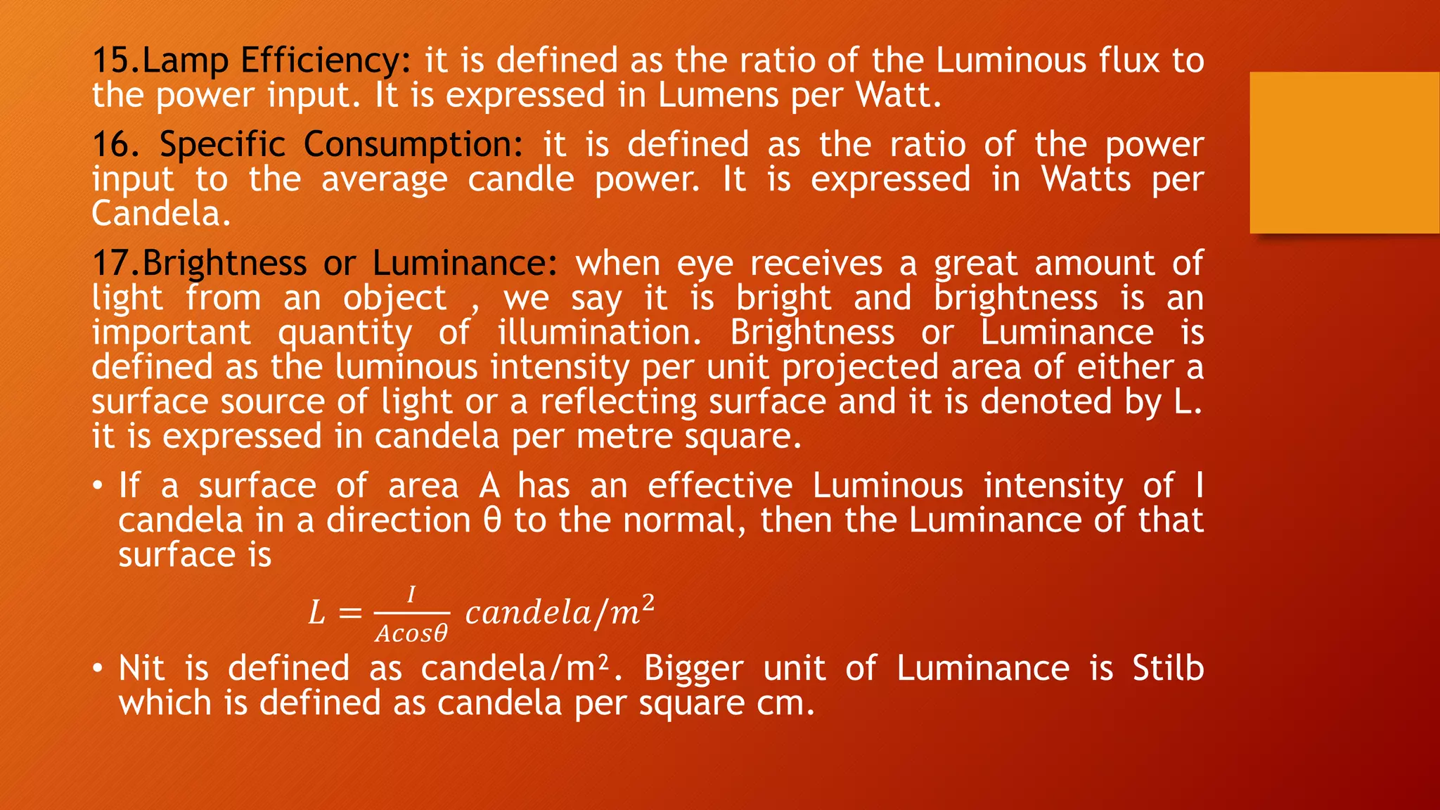 Terms Related To Illumination | PPTX