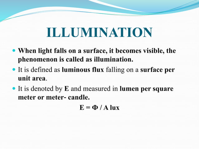 Illumination basic and lightning scheme | PPTX