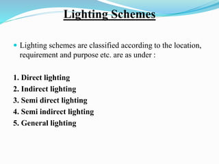 Illumination basic and lightning scheme | PPTX